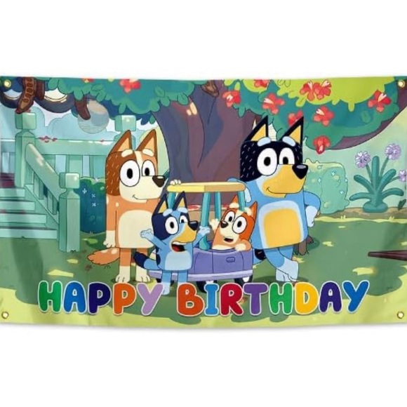 Party Supplies | Bluey Birthday Backdrop | Poshmark